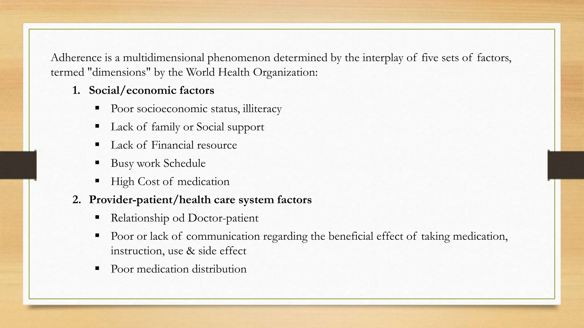MEDICATION ADHERENCE.pptx D. Pharm 2nd Year CPM | PPTX
