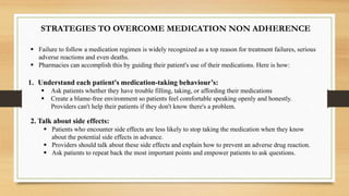 MEDICATION ADHERENCE.pptx D. Pharm 2nd Year CPM | PPTX