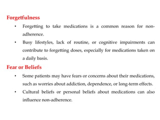 Medication Adherence & Role of Pharmacist | PPTX