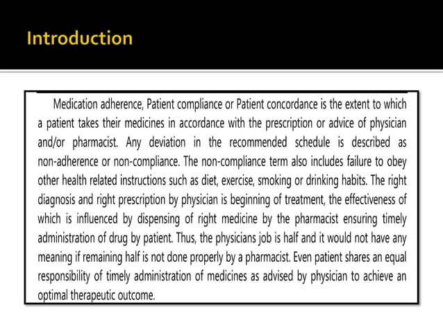 Medication Adherence | PPTX