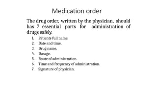 medication administration and nursing care | PPTX