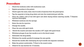 Medication Administration procedure (Oral, IM, IV & Inhalation)) | PPT