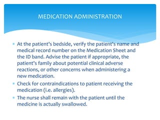 Medication administration | PPTX