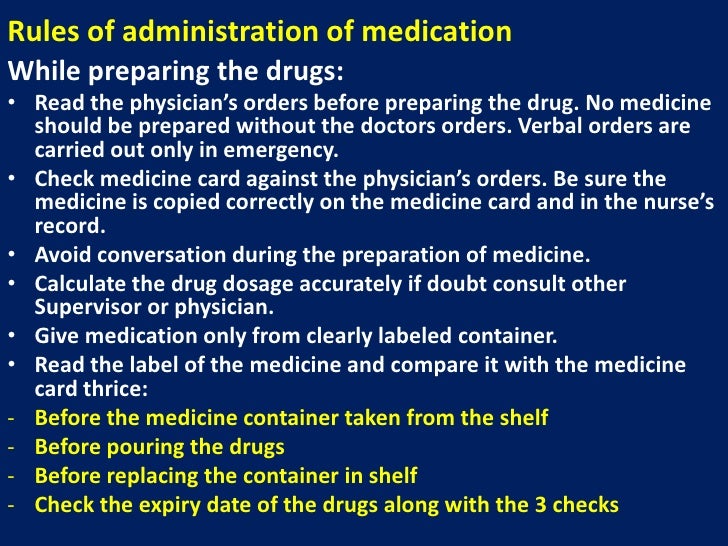 Medication administration