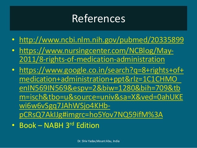 Medication Administration - Eight Rights of Medication Administration