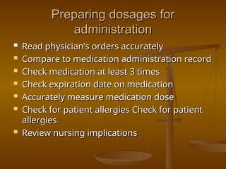 Medication Administration procedures ppt | PPT