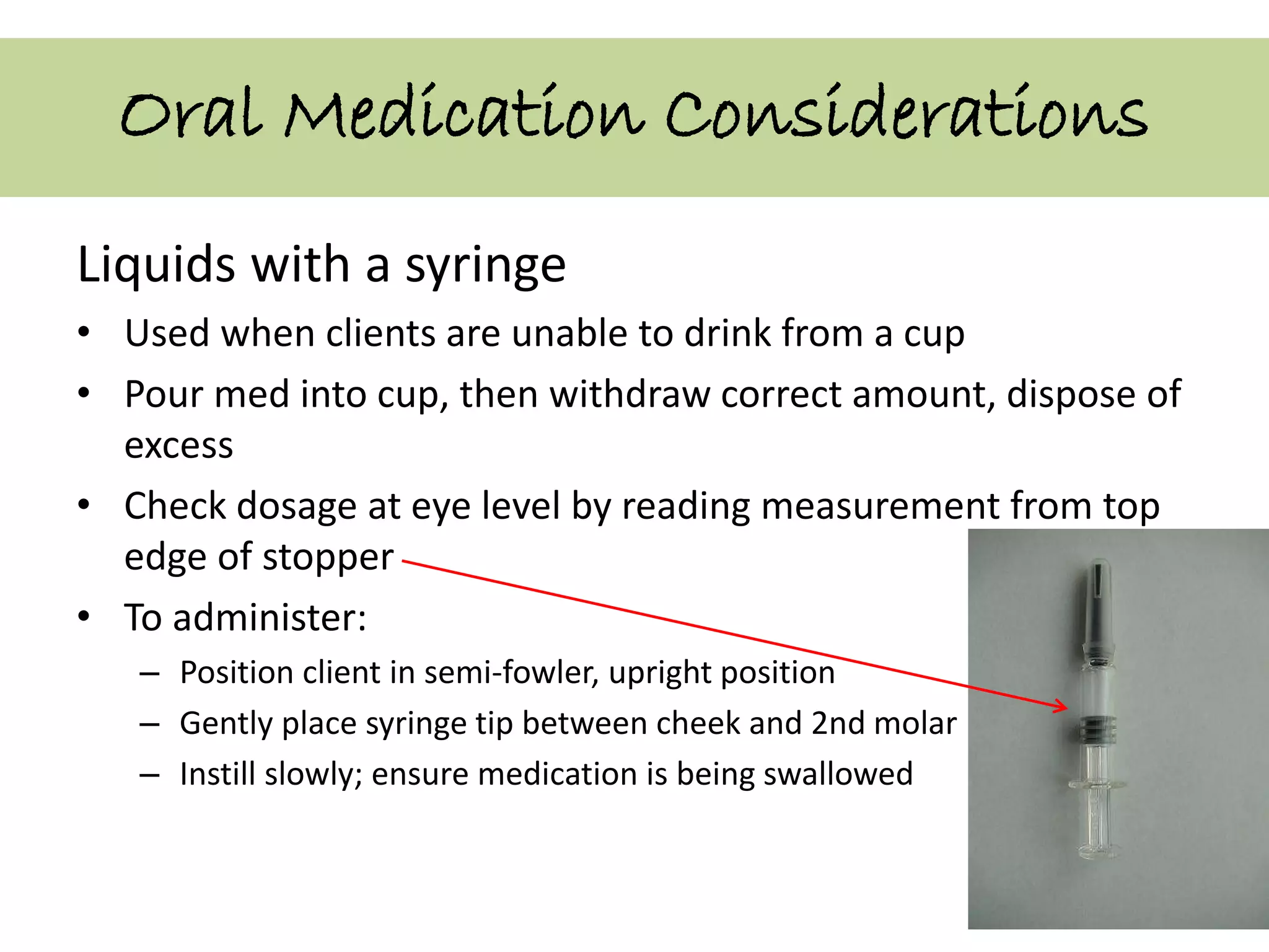Medication administration via the gastrointestinal (gi) | PPTX