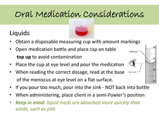 Medication administration via the gastrointestinal (gi) | PPTX