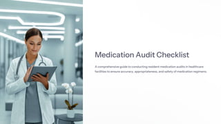Medication Audit Checklist with eAuditor Audits & Inspections | PDF