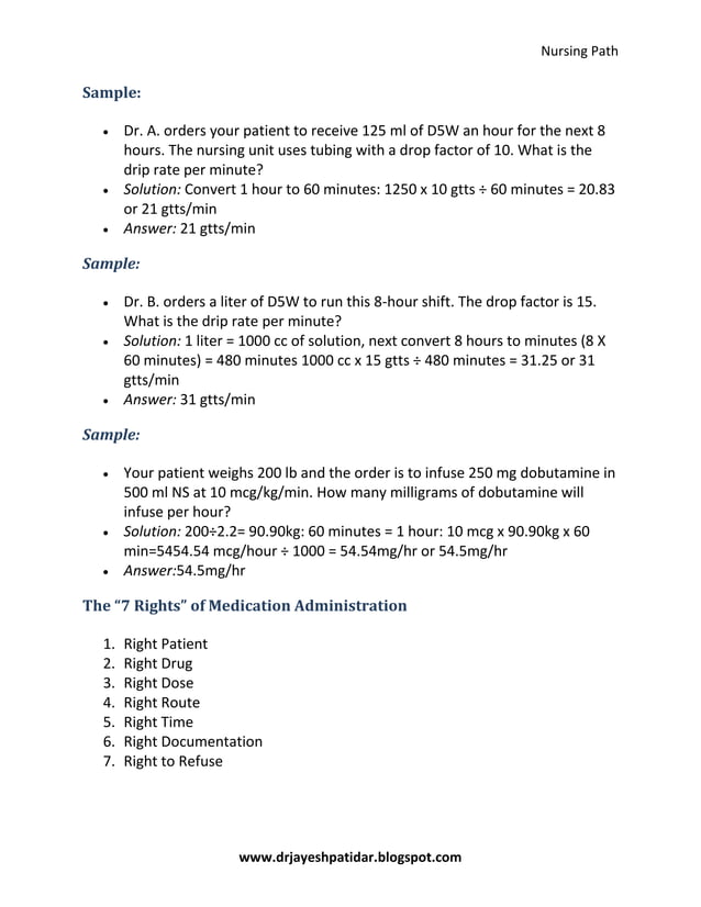 Medication calculation | PDF