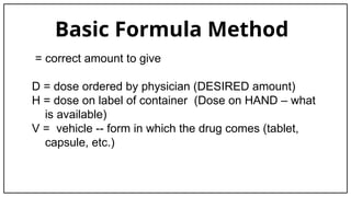 Medication Calculation from Nursing 231 SIUE | PPT