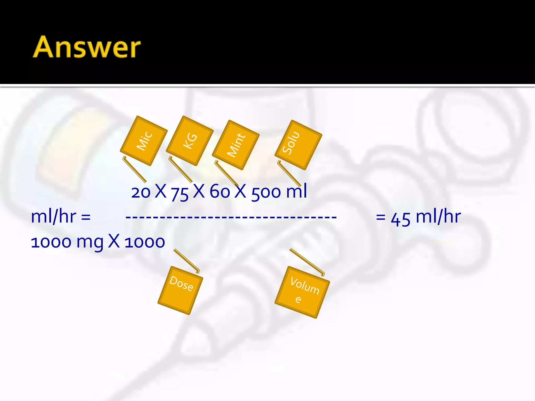 Medication calculation | PPTX