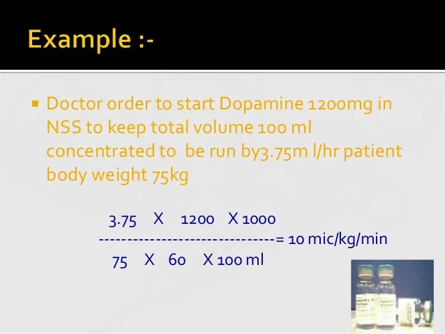 Medication calculation