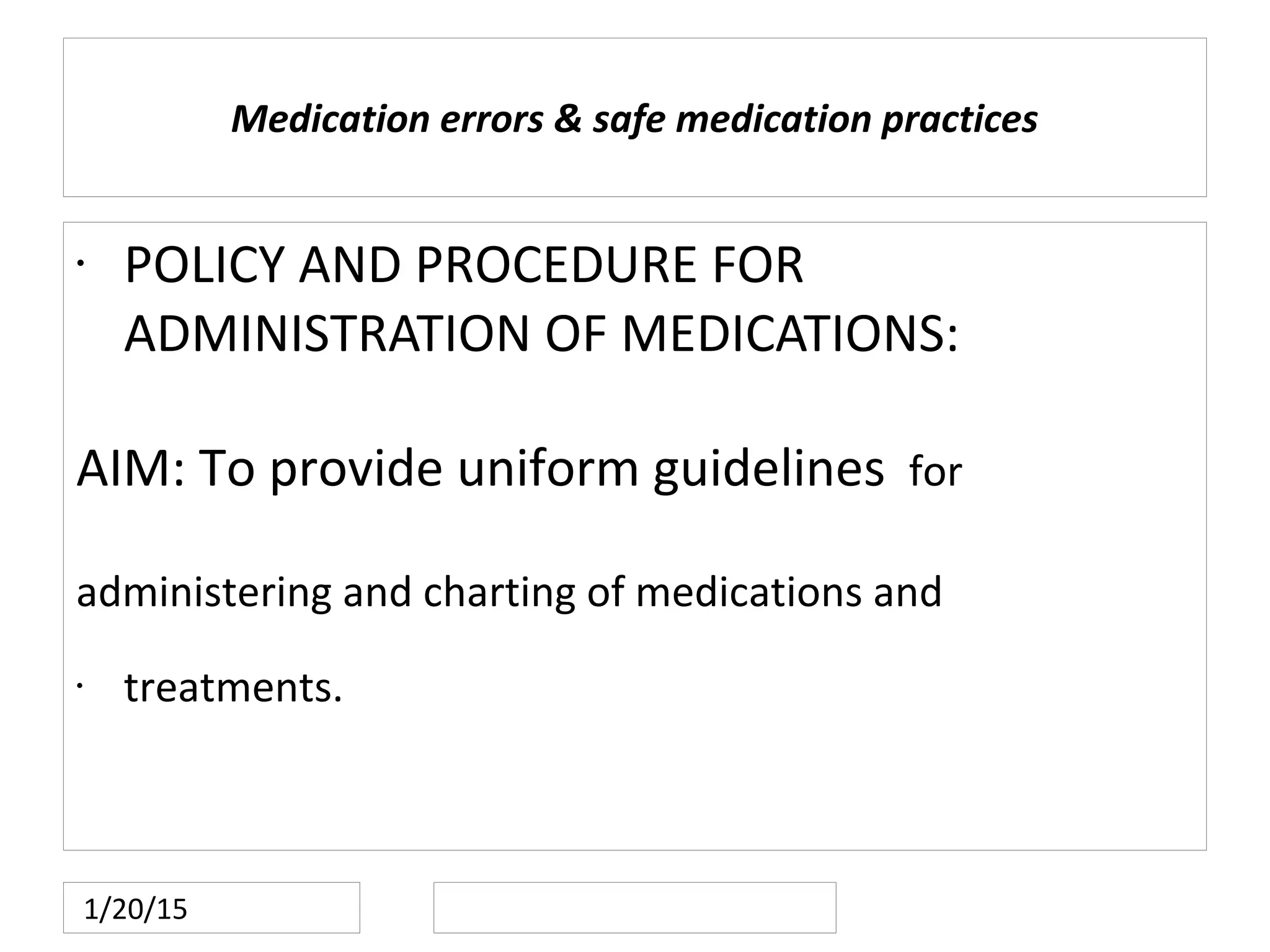Medication error | ODP