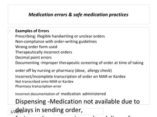 Medication error | ODP