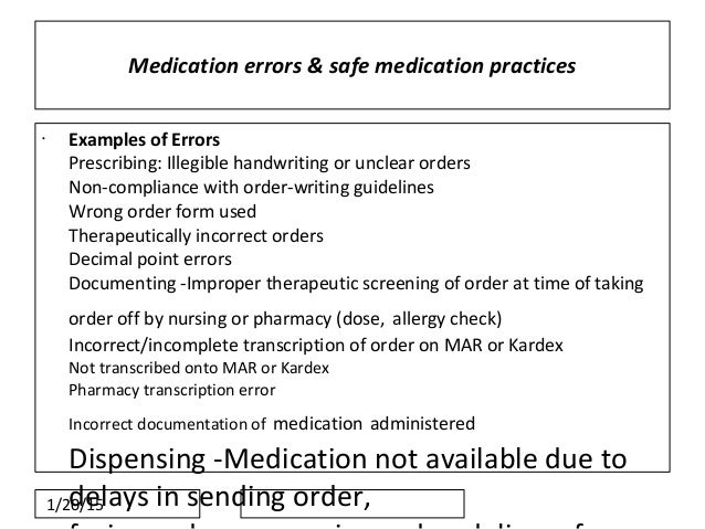 Medication error