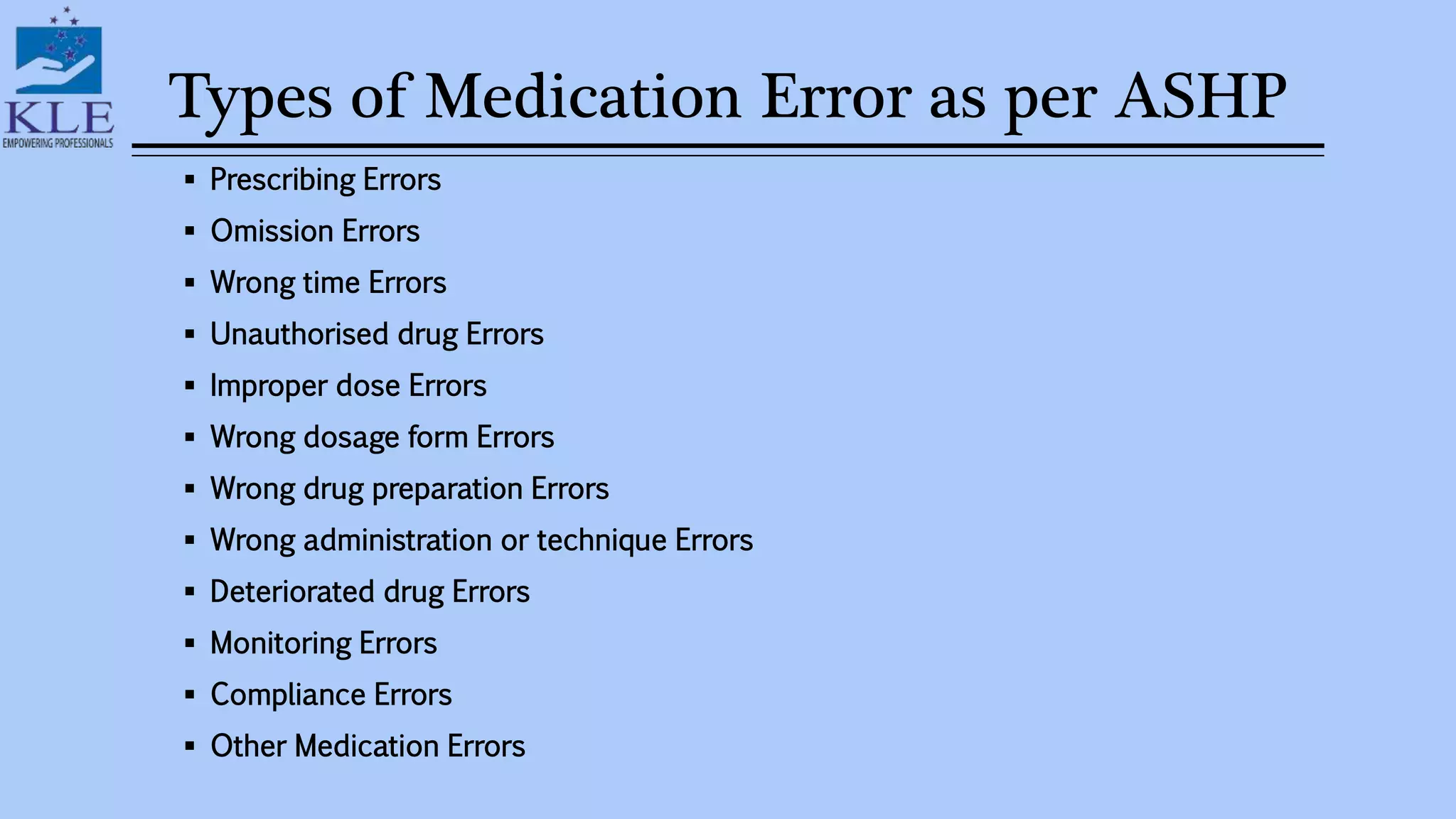 Medication error | PPTX