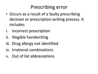 Medication error | PPT