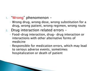 Medication error | PPTX