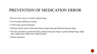 MEDICATION ERROR, ITS TYPES AND PREVENTION | PPT