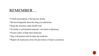 MEDICATION ERROR, ITS TYPES AND PREVENTION | PPTX