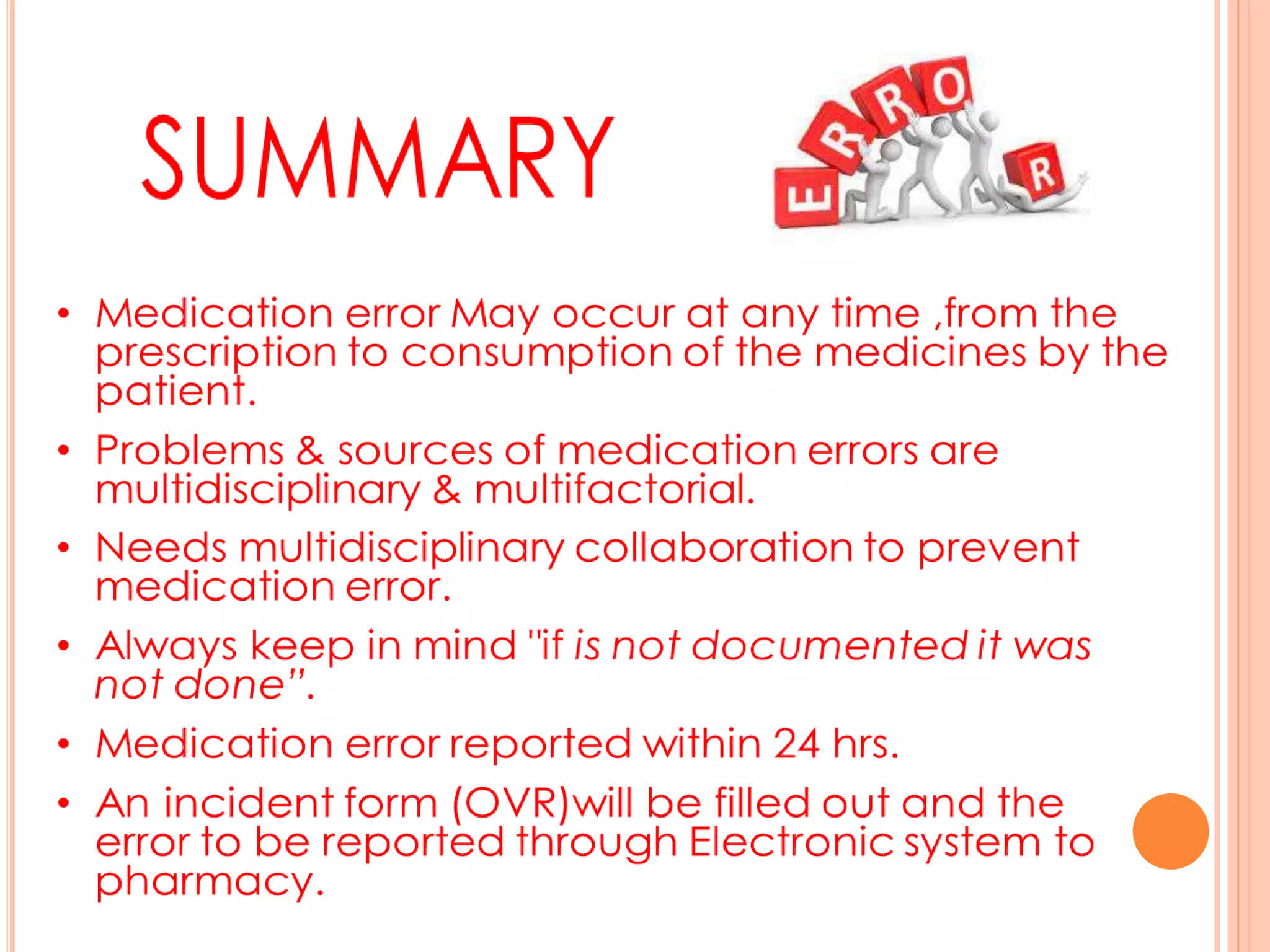 Medication error, nursing responsibility | PPTX