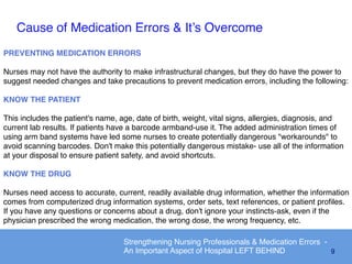 Medication Errors A Serious Topic Left Behind | PDF