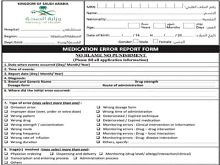 Medication error reporting system | PPT