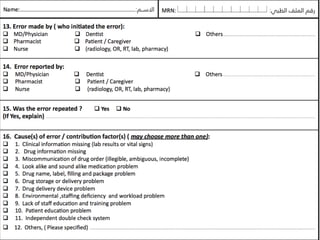 Medication error reporting system | PPT