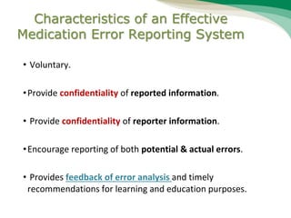 Medication error reporting system | PPT