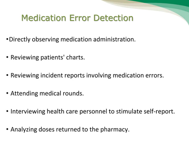 Medication error reporting system | PPT