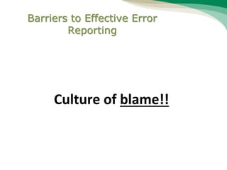Medication error reporting system | PPT