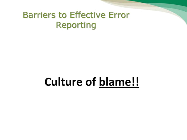 Medication error reporting system | PPT