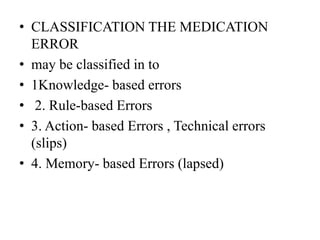 Medication errors | PPTX