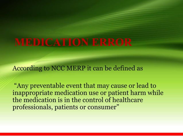Medication errors | PPT