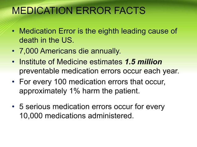 Medication errors | PPT
