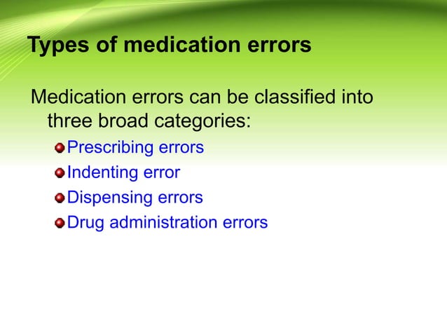 Medication errors | PPT