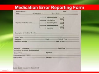 Medication errors - Dr Arpan Dutta Roy | PPT