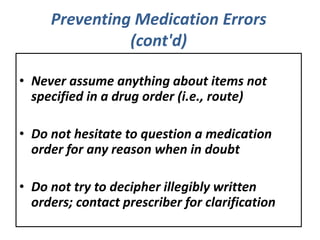 Medication errors | PPTX