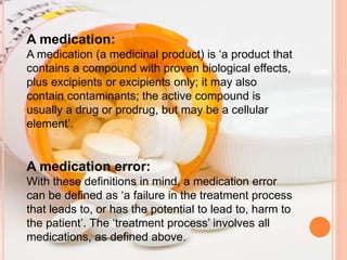 Medication Errors M Pharm | PPTX