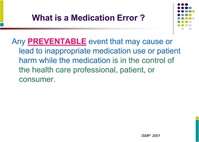 Medication Errors, types, reporting, prevention | PPTX | Pharmaceutical ...