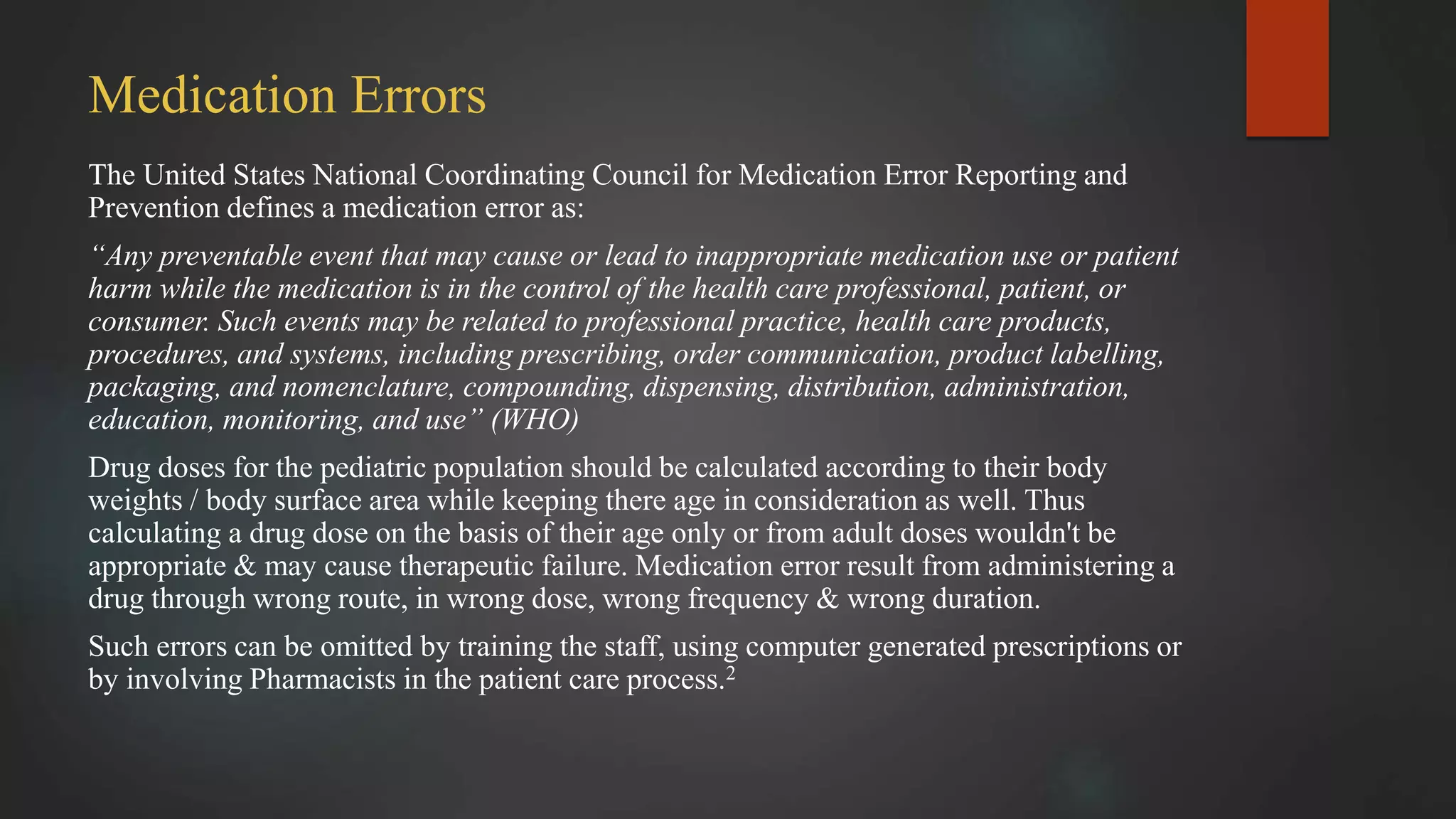 Medication errors in pediatric prescriptions | PPTX