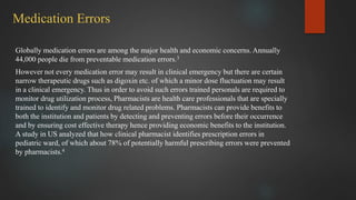 Medication errors in pediatric prescriptions | PPTX