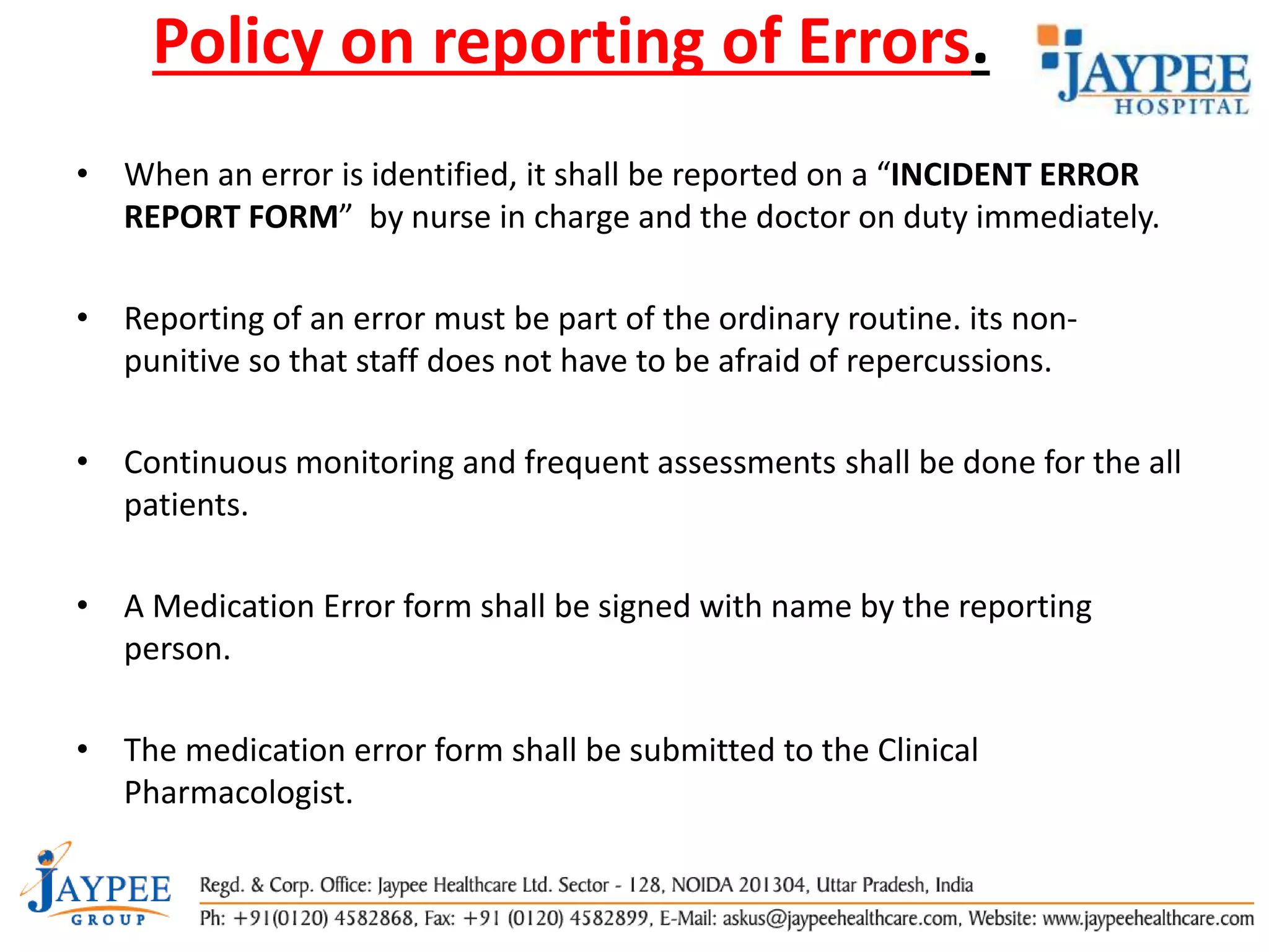 Medication errors | PPTX