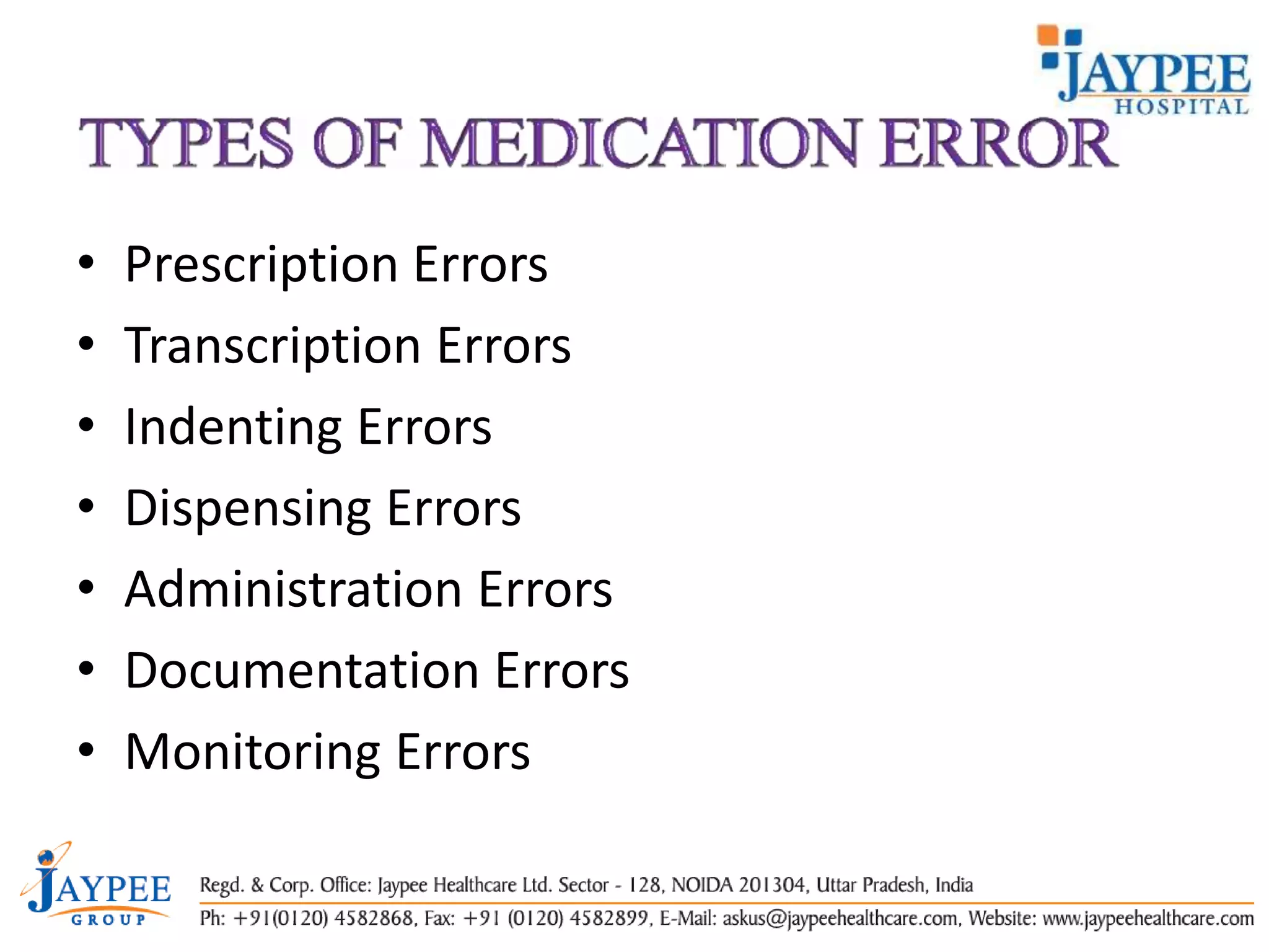 Medication errors | PPTX