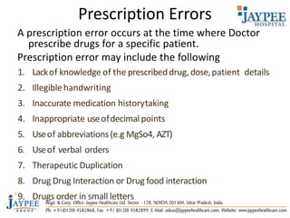 Medication errors | PPTX