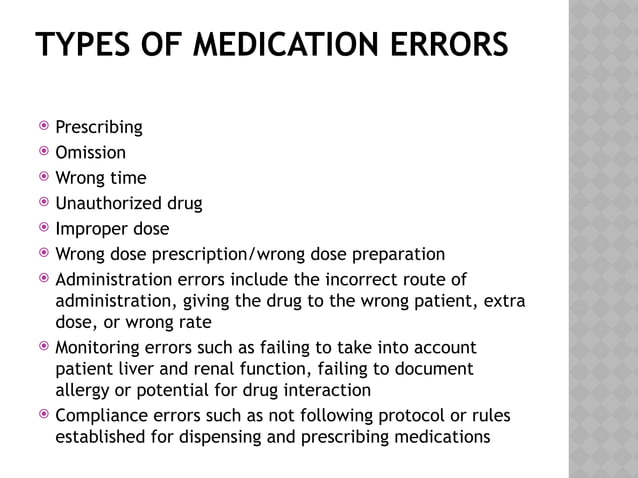 MEDICATION ERROR full detailed presentation | PPTX