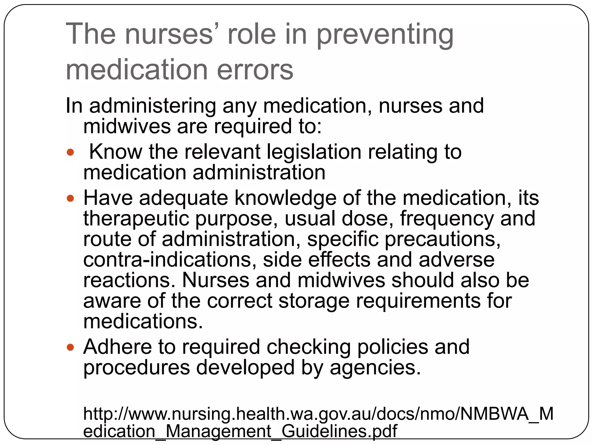 Medication errors powerpoint | PPTX