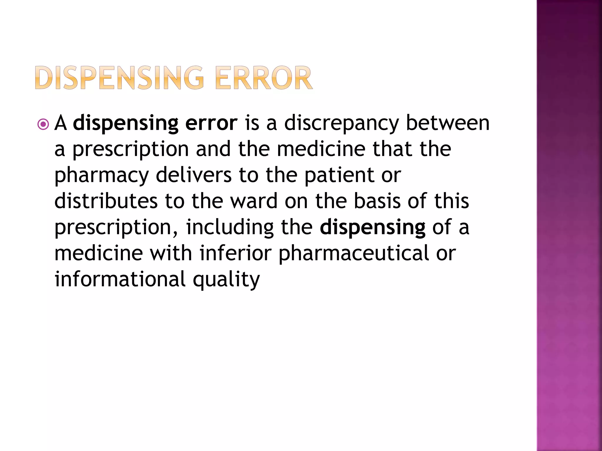 Medication errors ppt | PPTX