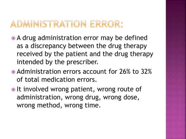 Medication errors ppt | PPTX | First Aid | Injuries